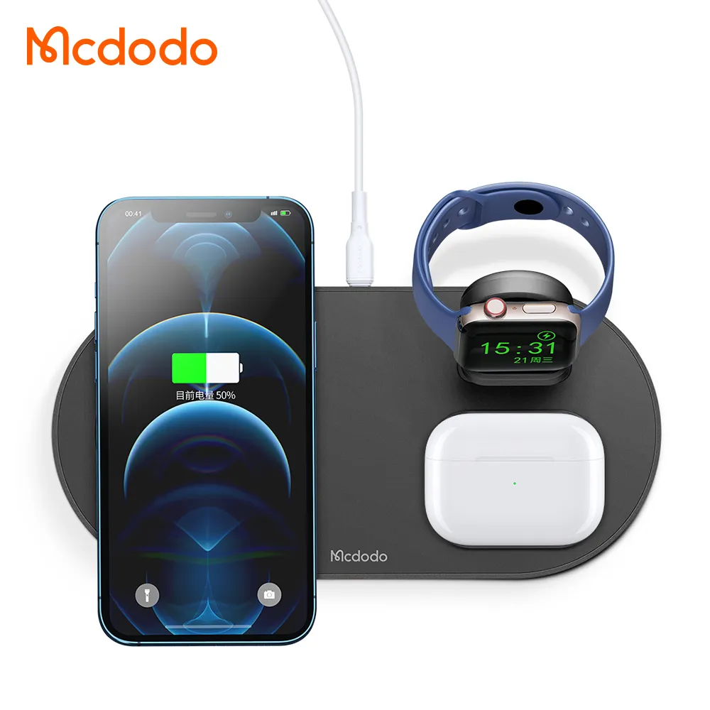 Mcdodo 3 in 1 Wireless Charger with Apple Watch Charger