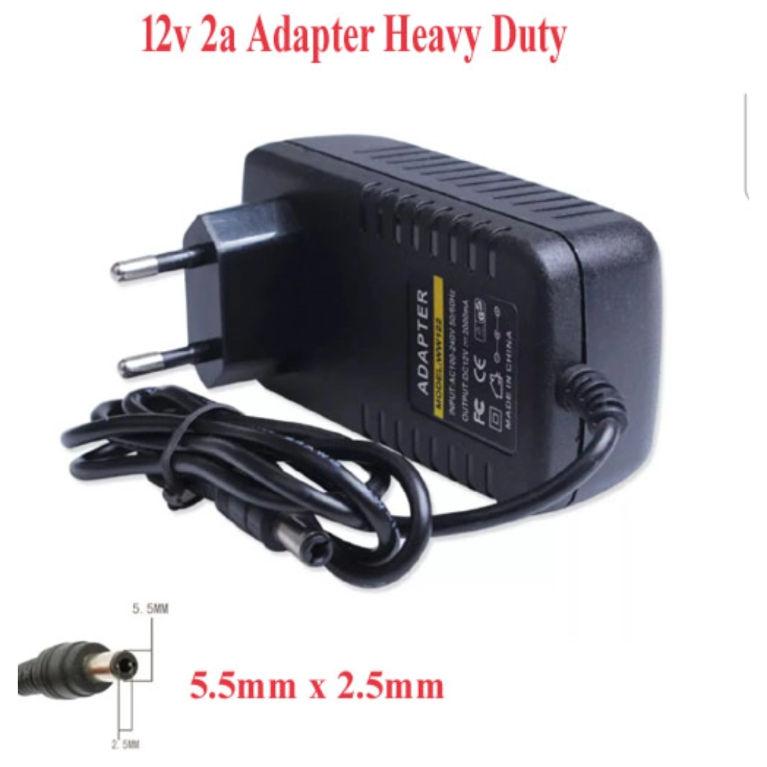 12V 2A Power Adapter AC100-240V 24W Power Supply for CCTV Camera DVR ...