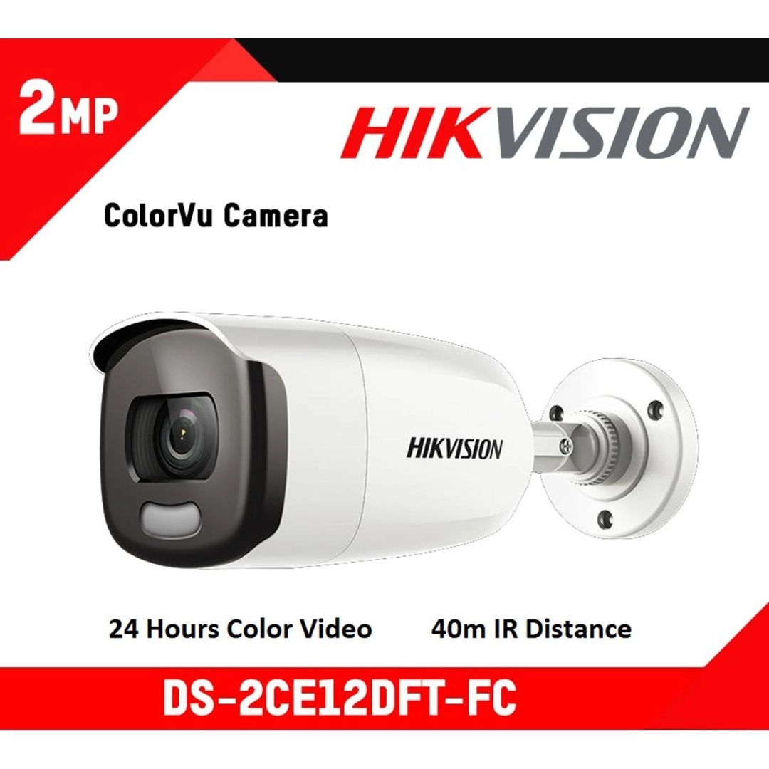 Hikvision DS-2CE12DFT-F 2 MP ColorVu Fixed Bullet Camera 40m IR All ...