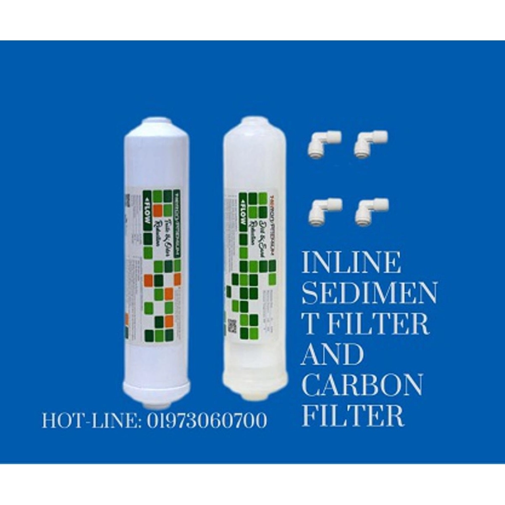 Heron Premium Inline Sediment Filter and Carbon Filter Set, with 4 ...