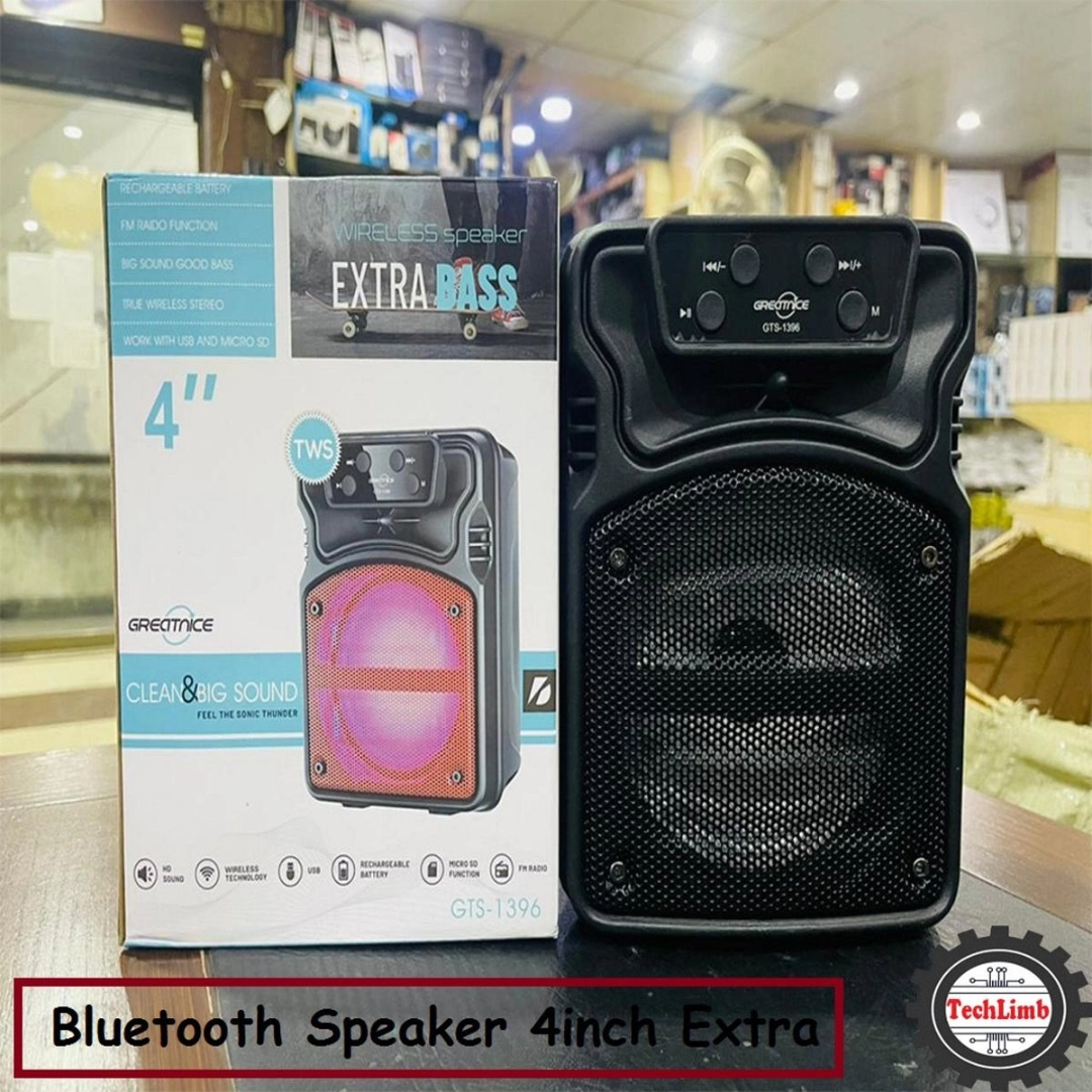 Bluetooth Speaker Gts-1396 Portable 4 Inch Extra Bass, Tws, Fm, Bt, Usb ...
