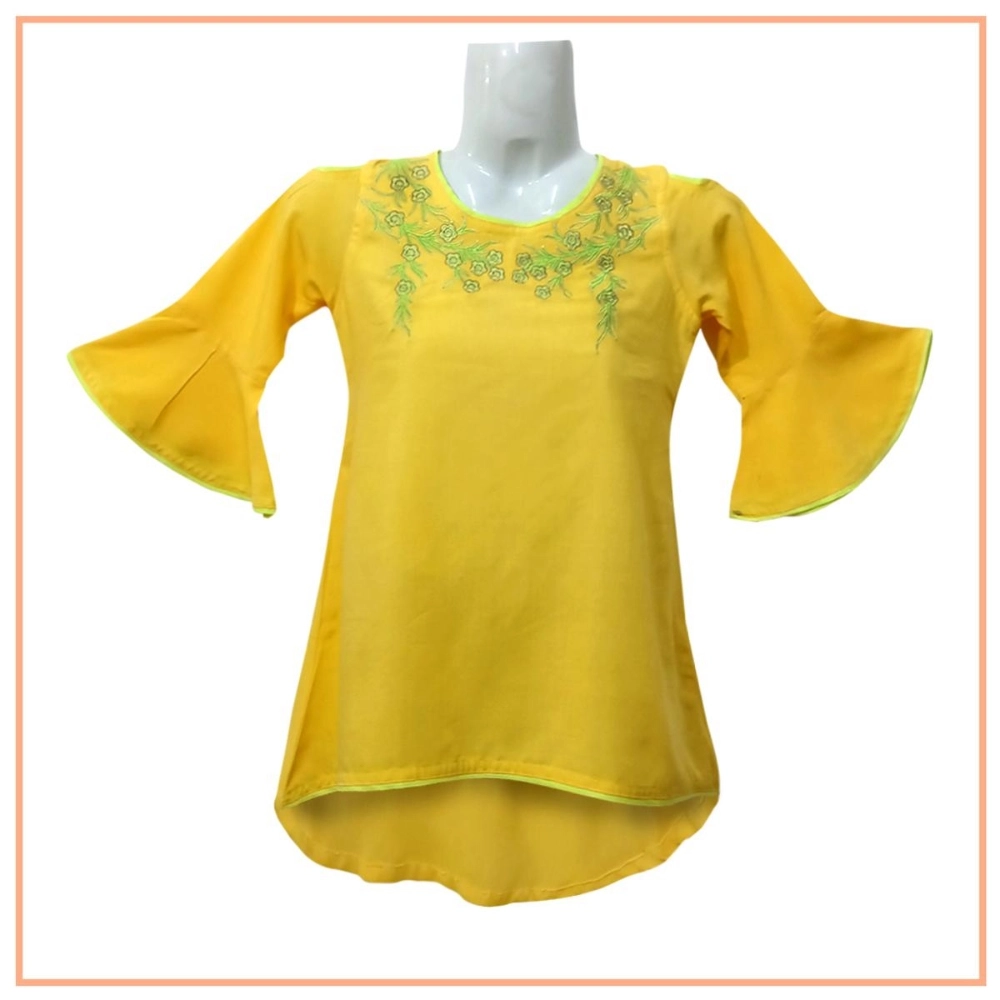 Stylish Yellow Color Girls Frock
