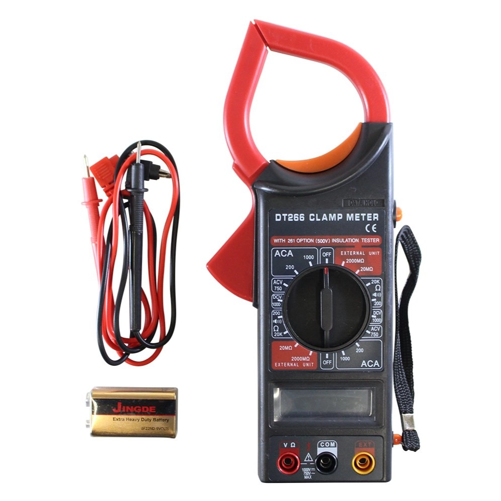 DT-266 Measures AC DC Electricity Ampere Digital Clamp Multimeter ...