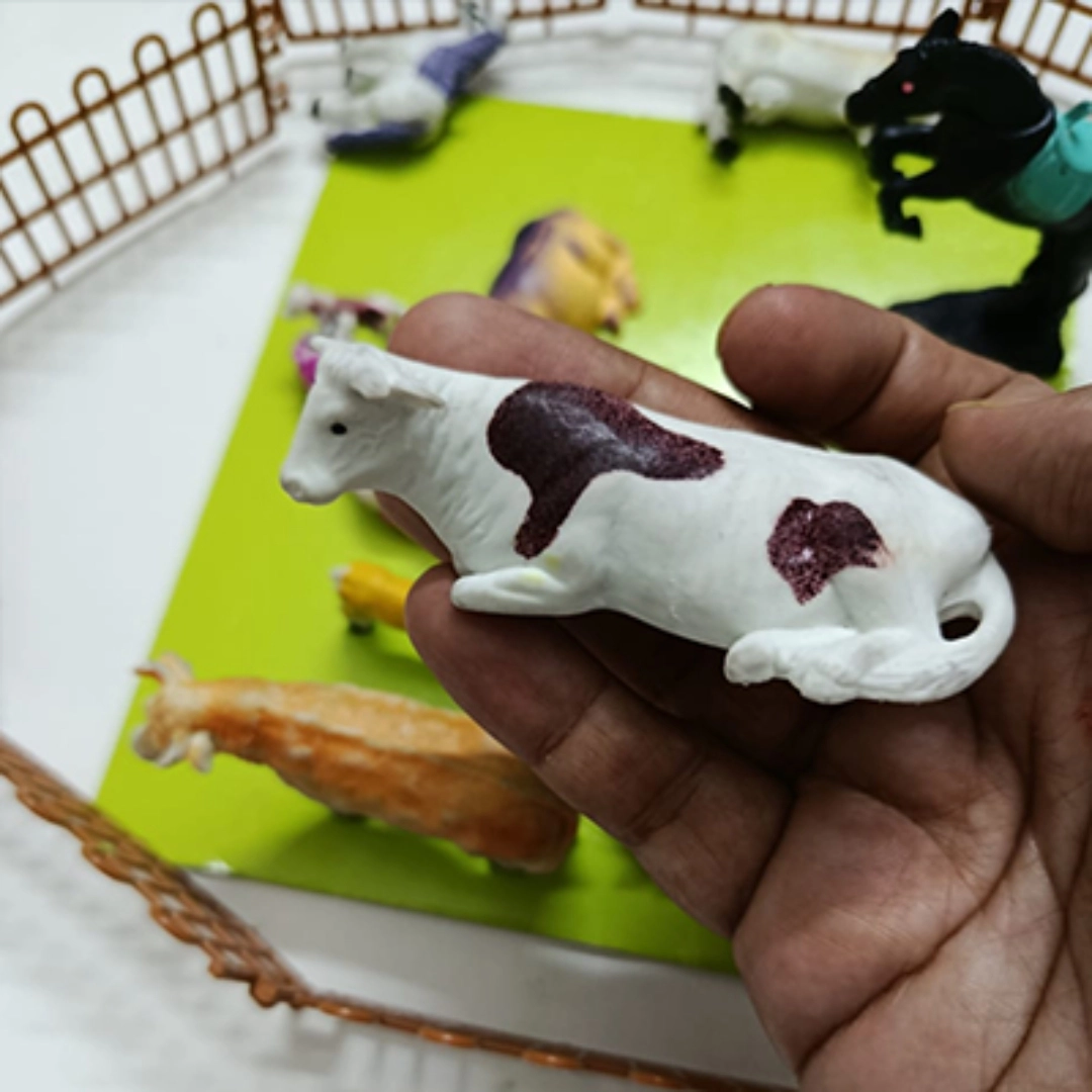 Animal Farm Zoo Set_Cow Horse Cattle Farm Set for Kids_Cattle Set Toy