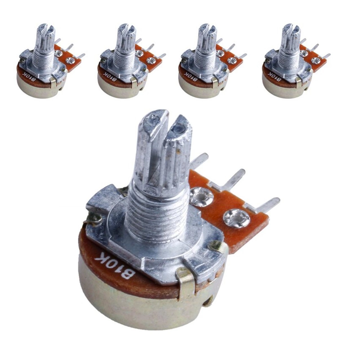 2Pcs- 3 Pin 10K Potentiometer Panel Mount 10K Ohm 1/2 Watt 3 Terminal ...