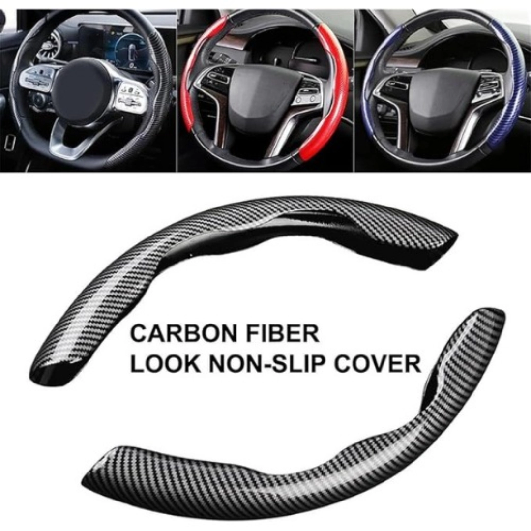 Steering Wheel Grip Cover Carbon Fiber ABS Texture, Steering Wheel Grip ...