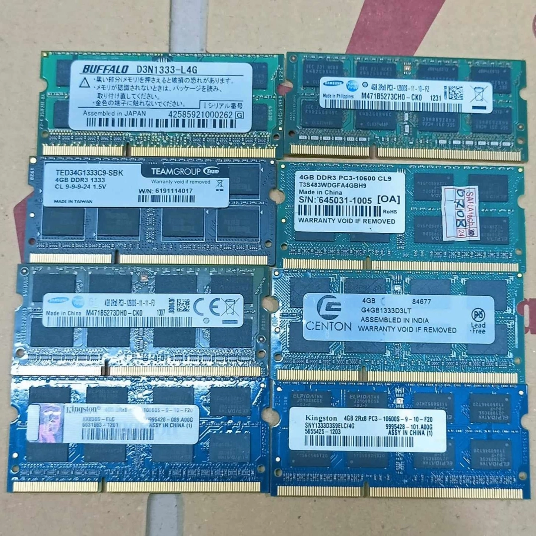 4GB Laptop Ram-pc3 10600- 1333 Mhz with 1 year replacement warranty