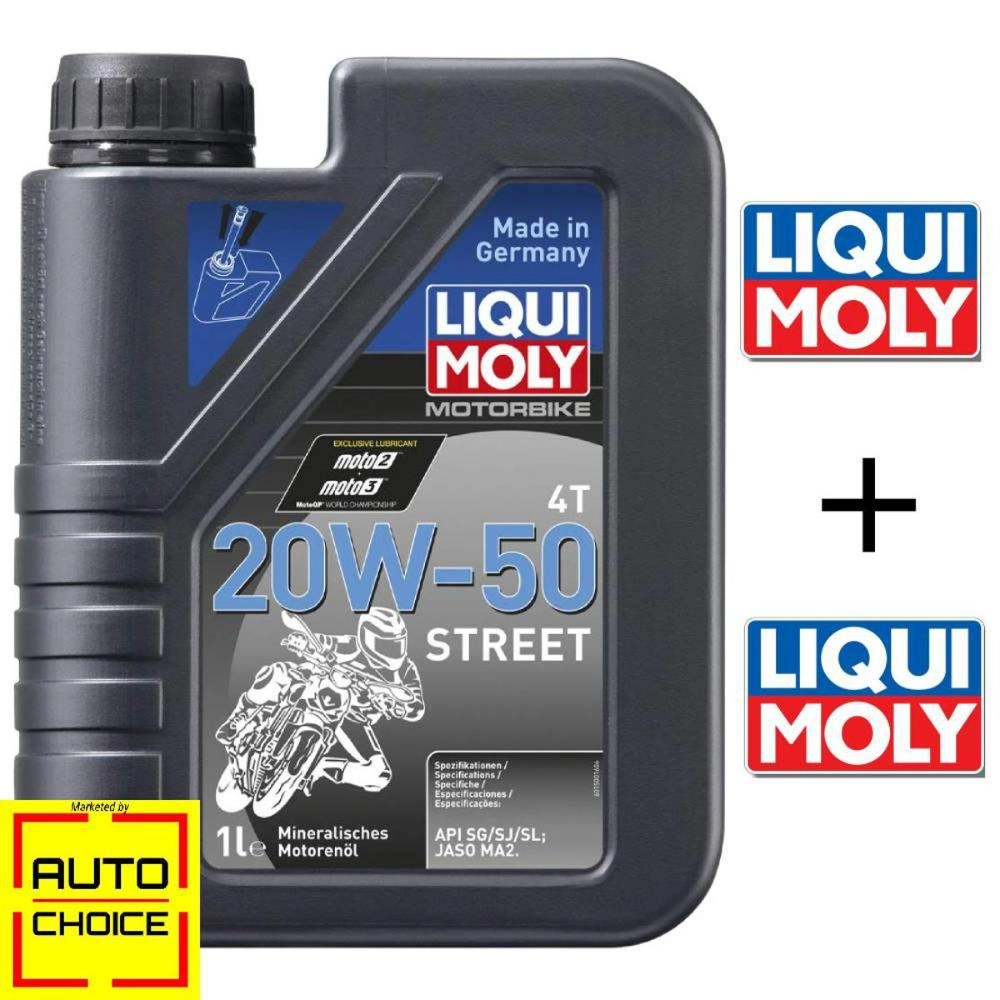 Liqui Moly 20W-50 Street Mineral Engine Oil - 1 Litre+Sticker