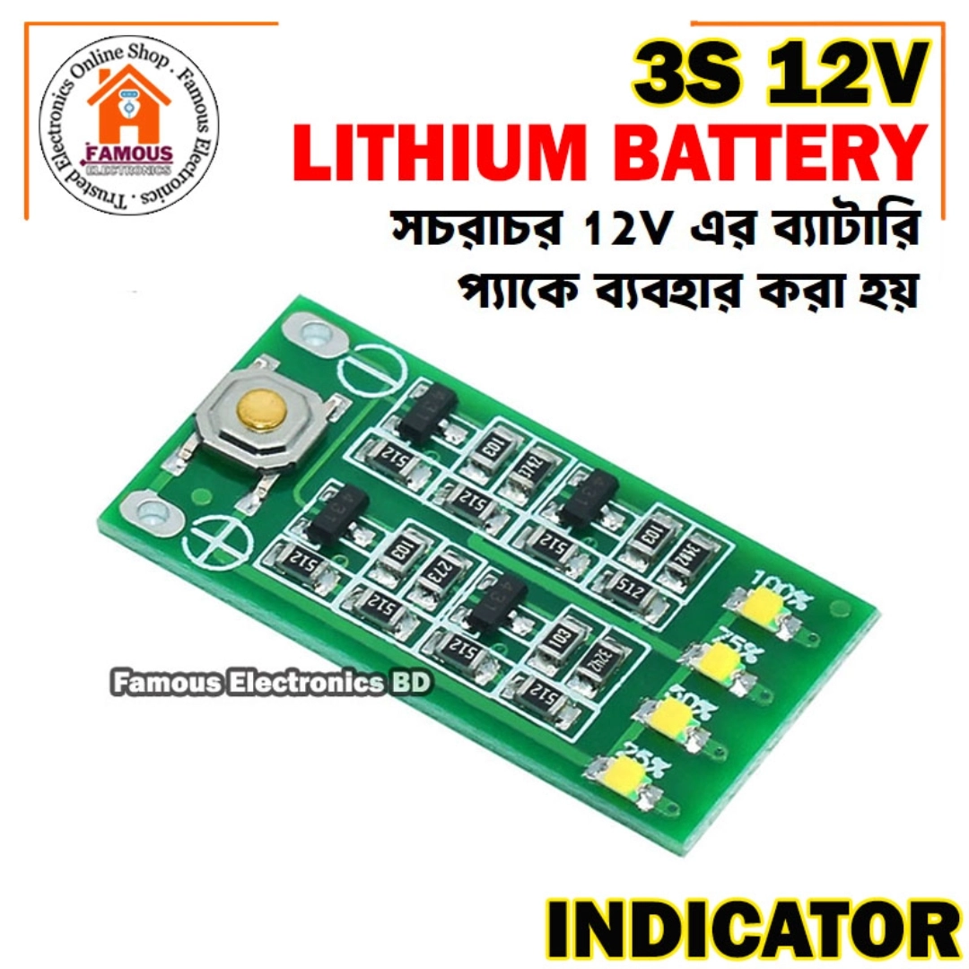 3s 12V Lithium-Ion Battery Level Indicator Module Circuit