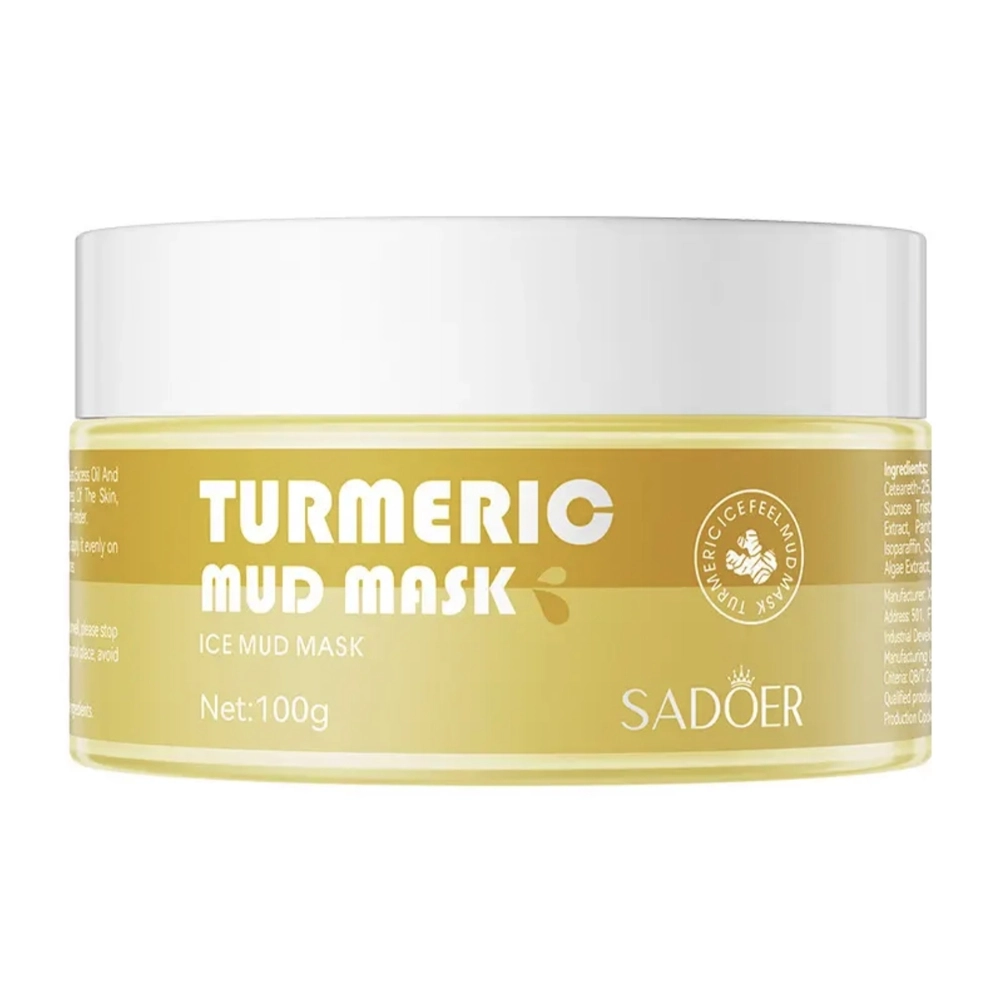 SADOER Organic Clay Yellow Turmeric Mud Mask 120 ML Mud Clay Facial ...