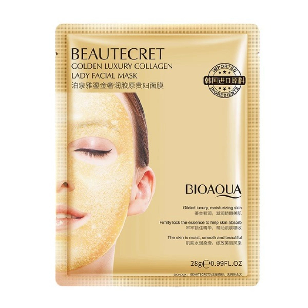 BIOAQUA BEAUTECRET GOLDEN LUXURY COLLAGEN LADY FACIAL MASK 28g