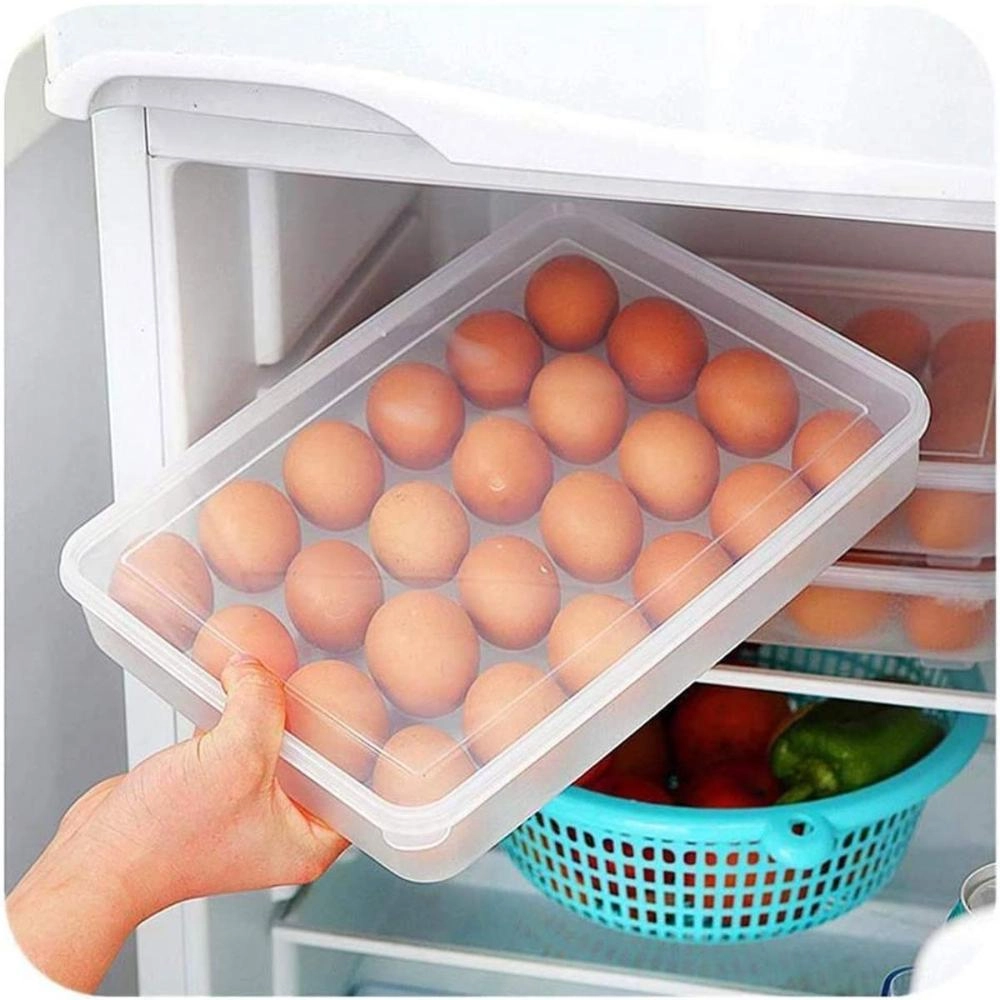 1Box - Durable Transparent Plastic (15 Grids) Home Kitchen Refrigerator ...