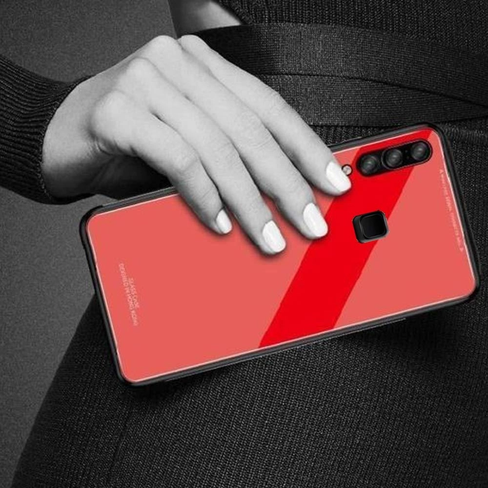 Samsung Galaxy M40 - Back Cover Glass Case Red