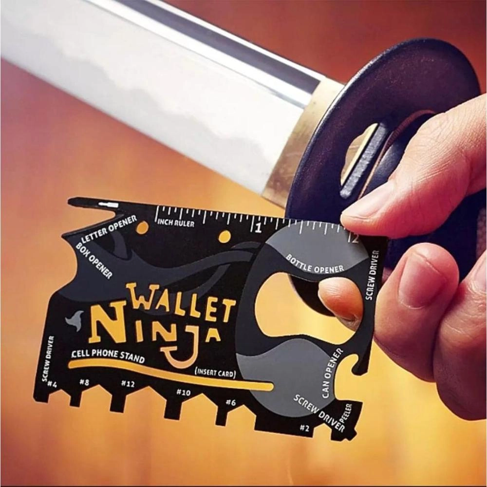 Wallet Ninja - 18 In 1 Multi Functional Ninja Wallet Pocket Tools