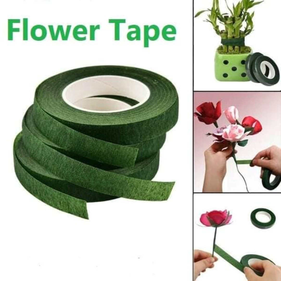 Self Adhesive Green Tape/ Floral Tape/ Flower Tape -1 Roll - Double ...
