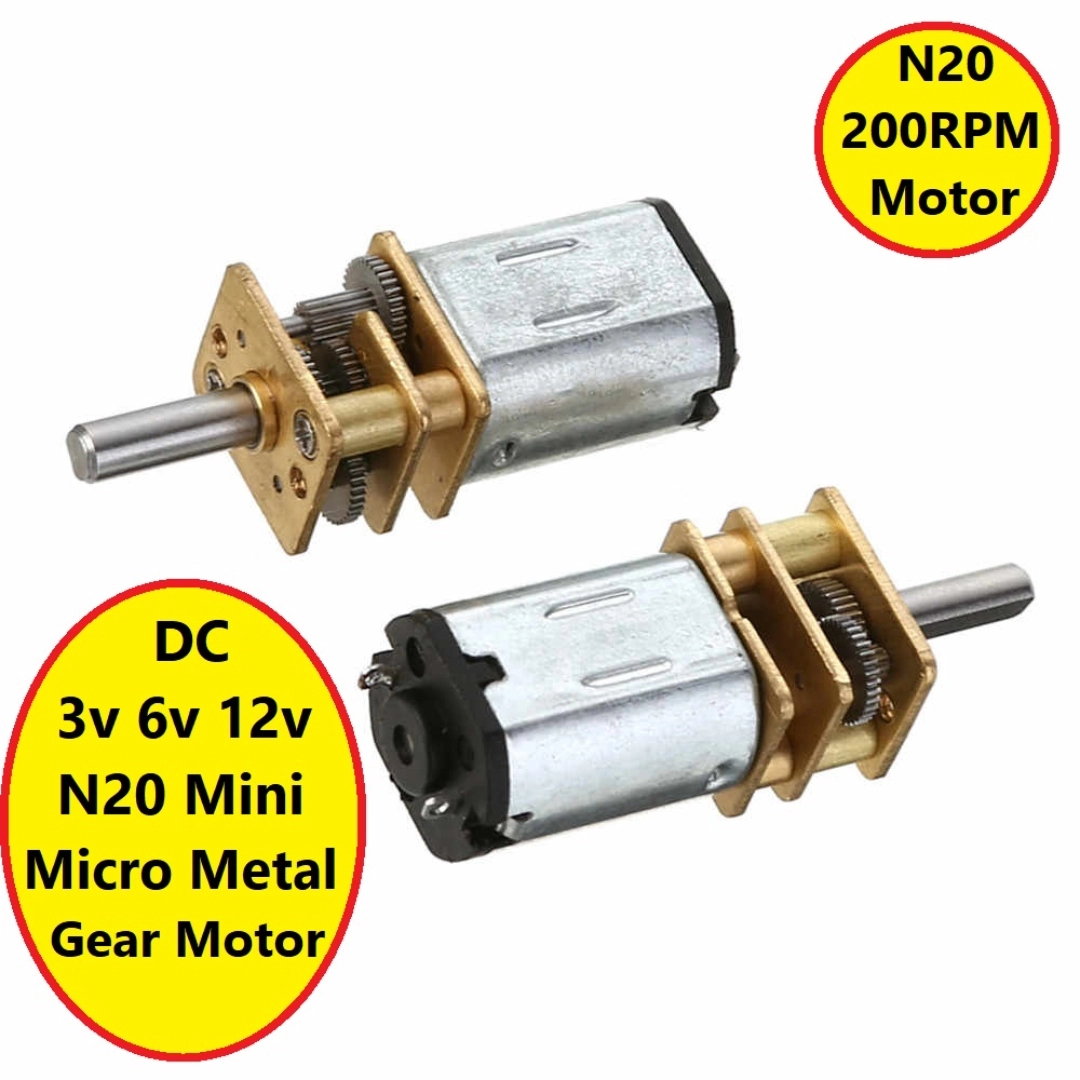 Best Quality 200RPM DC 3v 6v 12v N20 Mini Micro Metal Gear Motor High ...