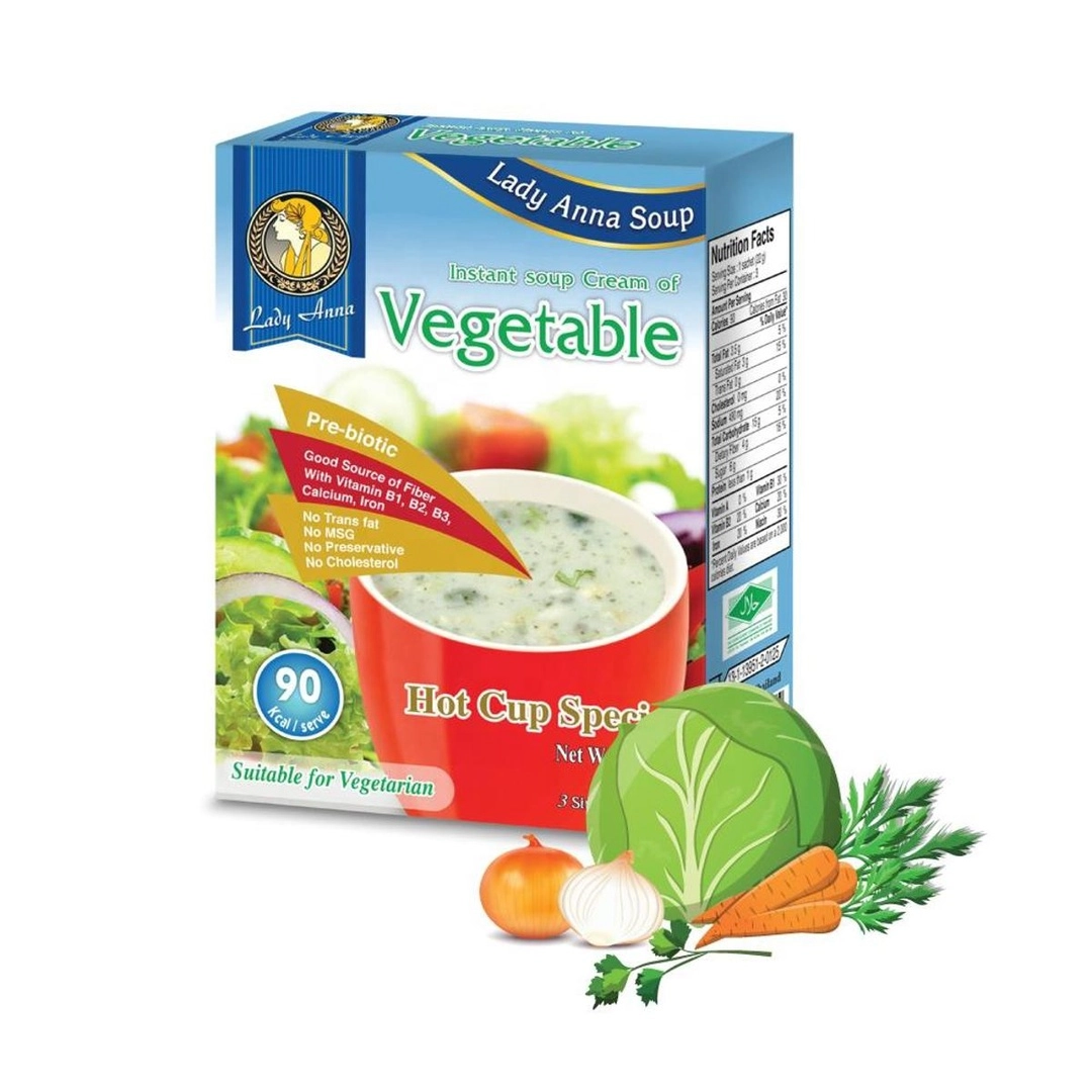 LADY ANNA INSTANT SOUP CREAM OF VEGETABLE (THAILAND) - 3PACK*22GM NET ...
