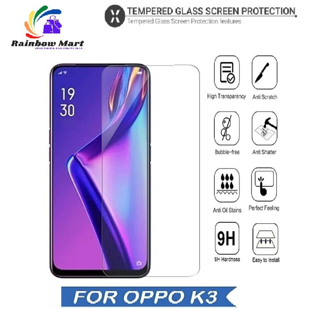 Oppo K3 Tempered Glass Screen Protector 9H Hard 2.5D- Transparent