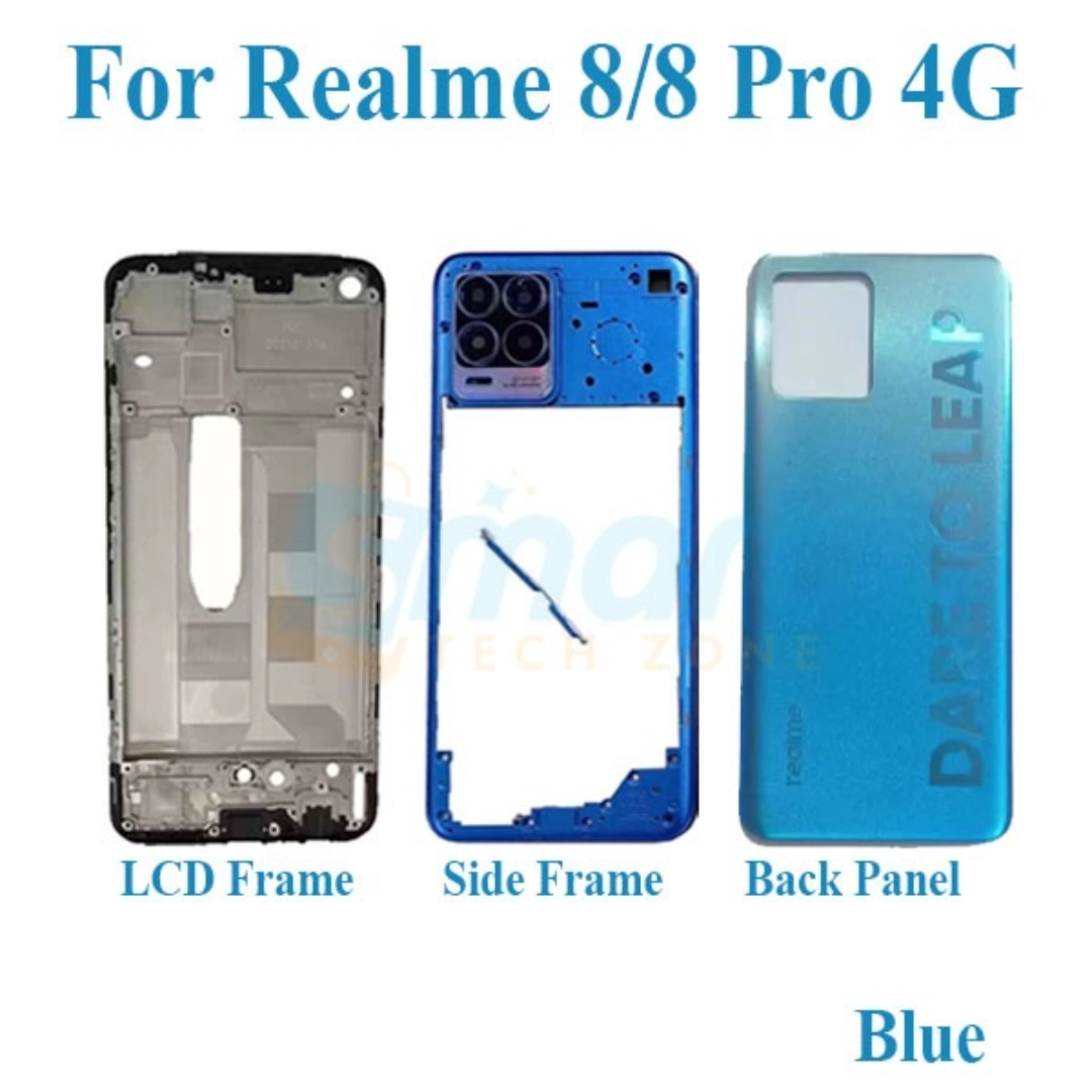Realme 8 8 Pro 4G Full Body Housing With Camera Glass (LCD Frame, Side ...