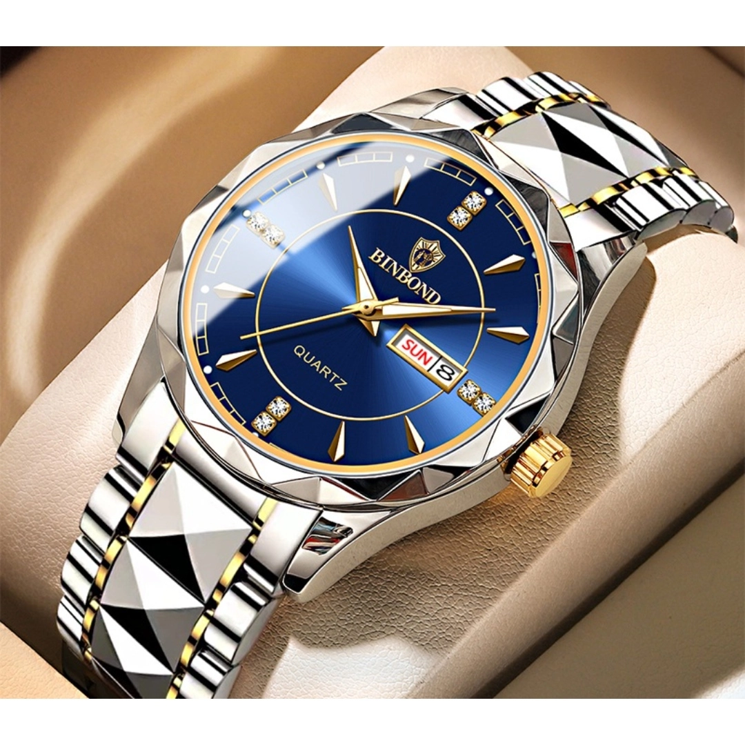 Inspired By New Fashion Business Men'S Watch Waterproof Tungsten Steel ...