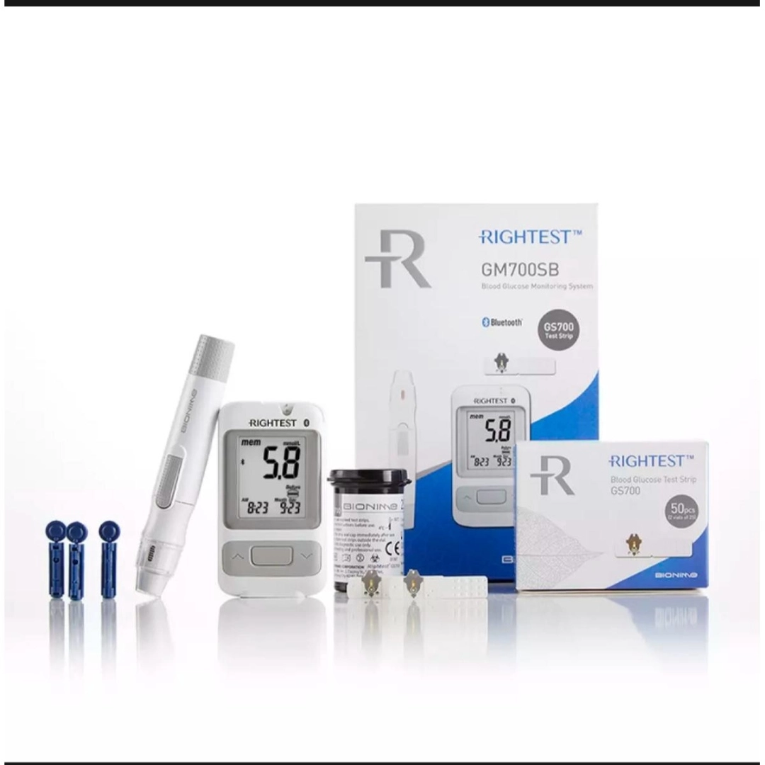 Bionime Rightest GM700SB Blutooth Glucometer Blood Glucose Test Kit ...