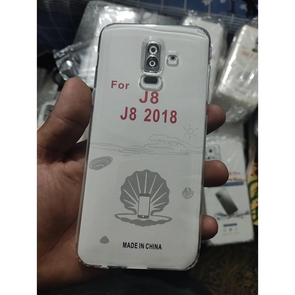 For Samsung Galaxy J8 2018 Transparent 6D Crystal Silicone Bumper Case ...