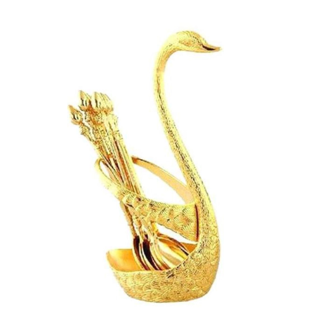 Spoon Set With Swan Stand