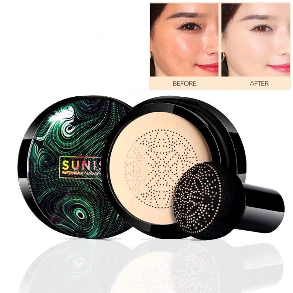 Sunisa Waterproof Natural Brightening Mushroom Head Air Cushion BB Cream Long Lasting Foundation ...