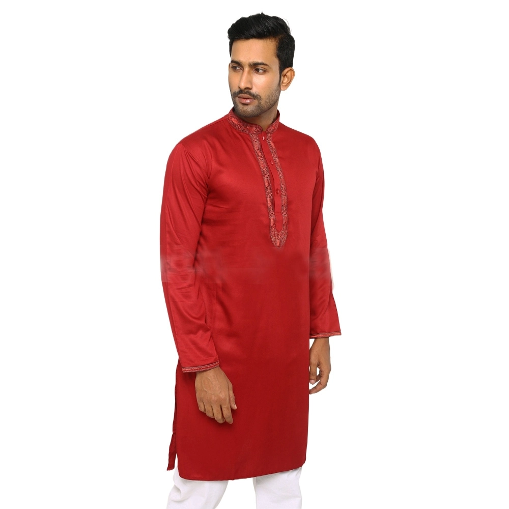 Red Color Panjabi For Men New Collection 2024 Cotton Panjabi For Men ...