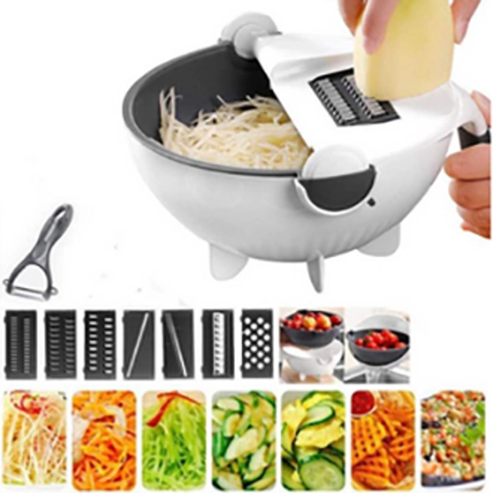New G in 1 Multifunction Magic Rotate Vegetable Cutter with Drain ...