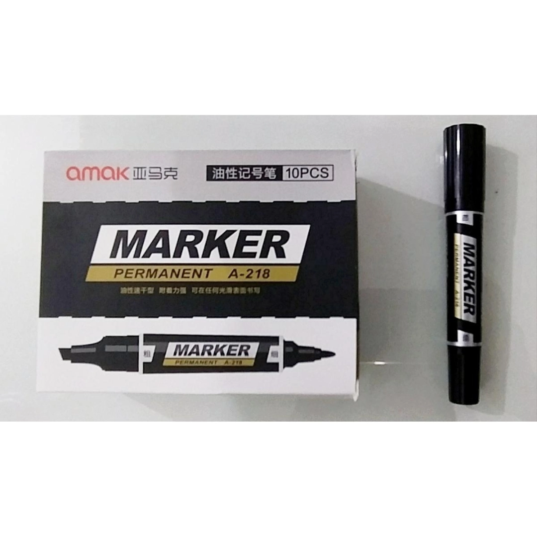 2 Side Marker Pen Black / Permanent Marker Pen (2 pcs)