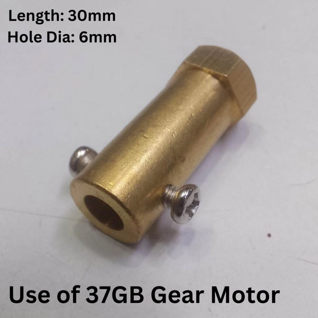 30mm Length COOPER Hex Motor Shaft Coupling 6mm Brass Hex Coupler 30mm ...