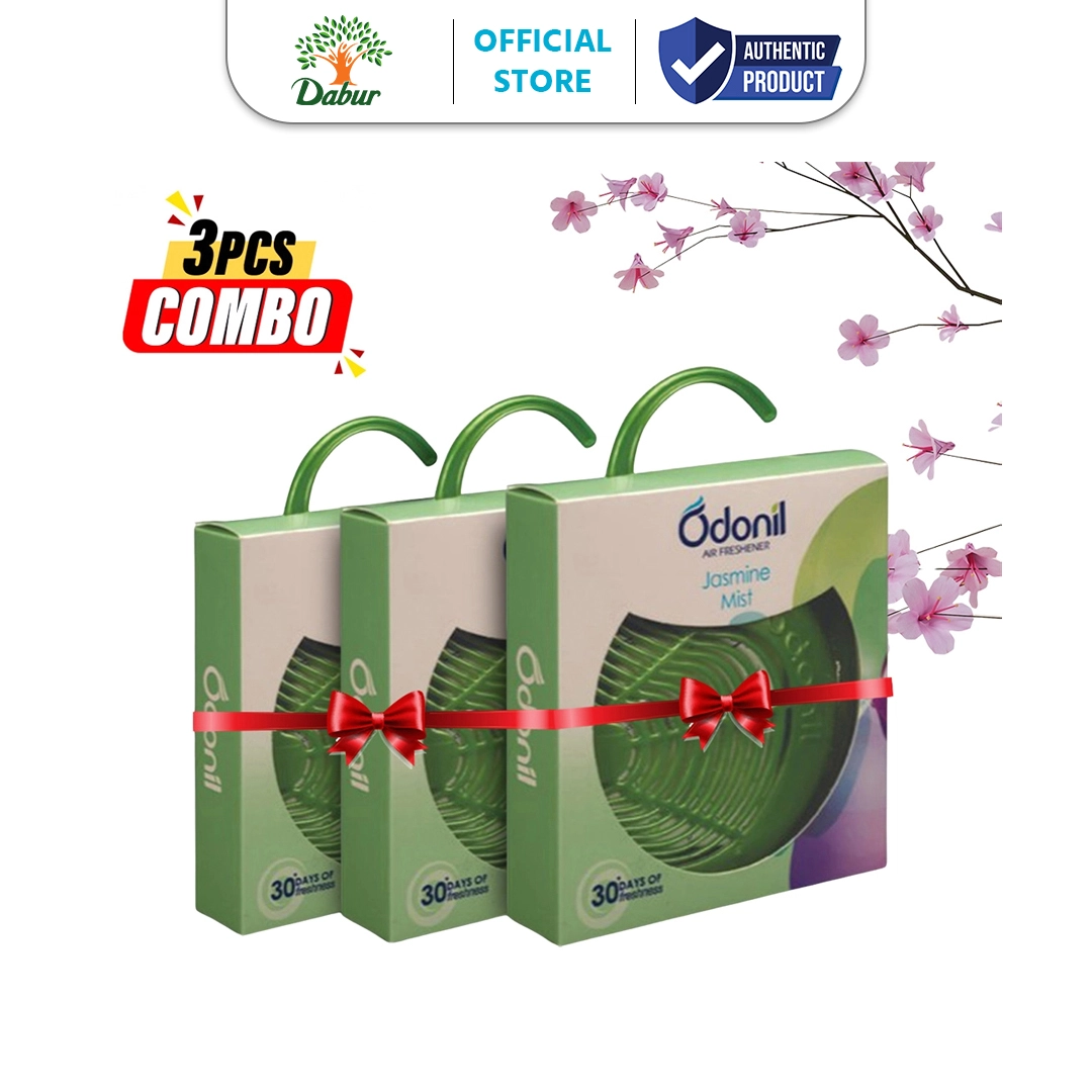 Pack of 3 Odonil Natural Air Freshener Block Jasmine Mist - 48g x 3 ...