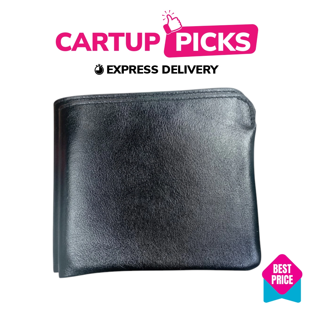 100% Genuine Cow Leather Trifold Money Bag For Men