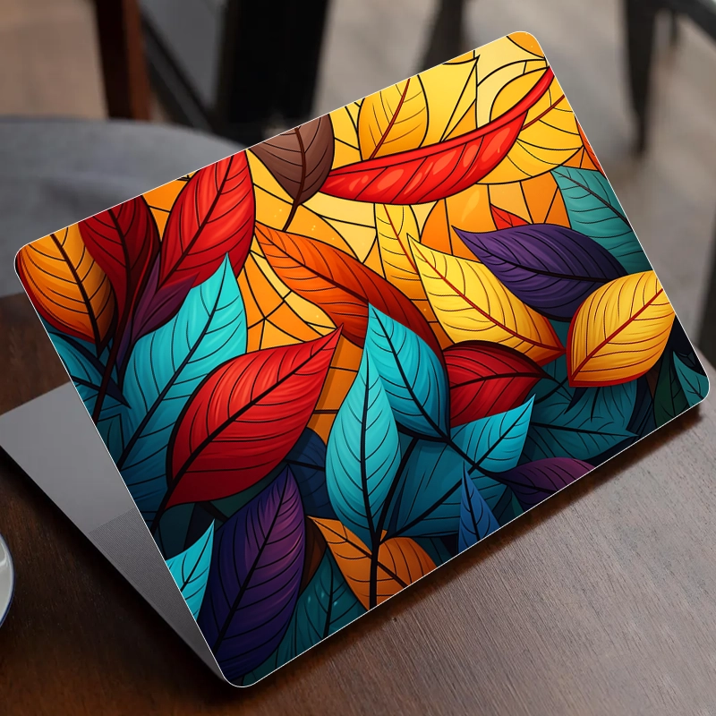 Elevate Your Laptop Back Skin By Colorful Leaf Laptop Sticker Perfect ...