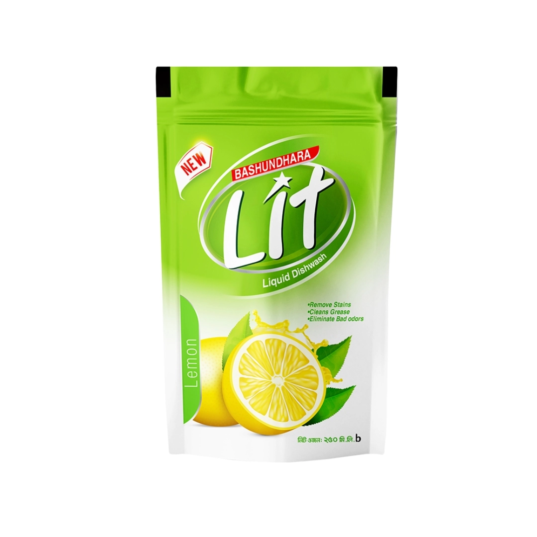 Bashundhara LIT Dish Wash Liquid 250ml Pouch