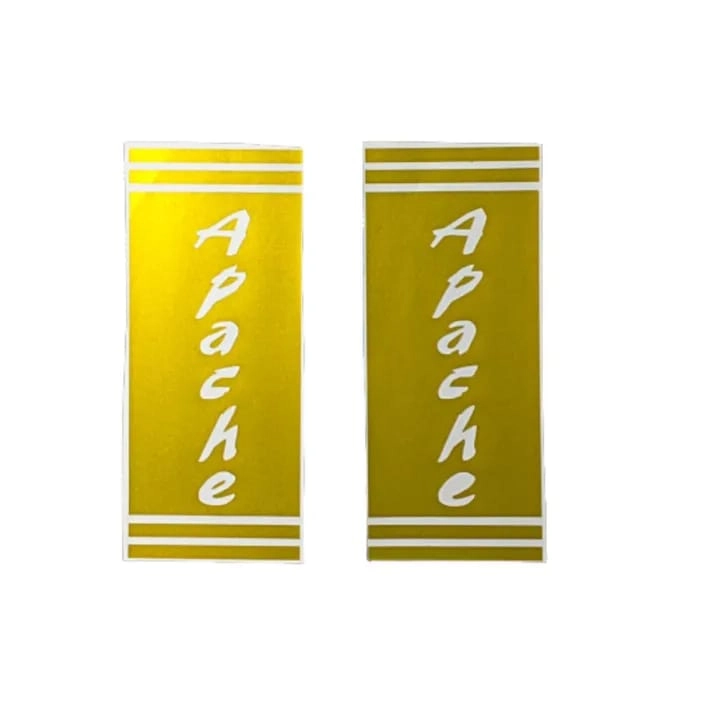 Fork or suspension Sticker For Apache Motorcycle Bike. Gold -1 pair