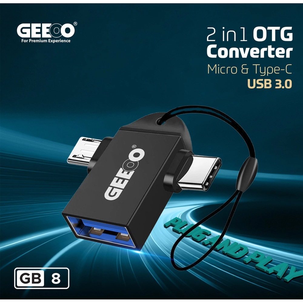 GEEOO GB8 USB 3.0 OTG Converter | Dual Port (Micro & Type-C) | High ...