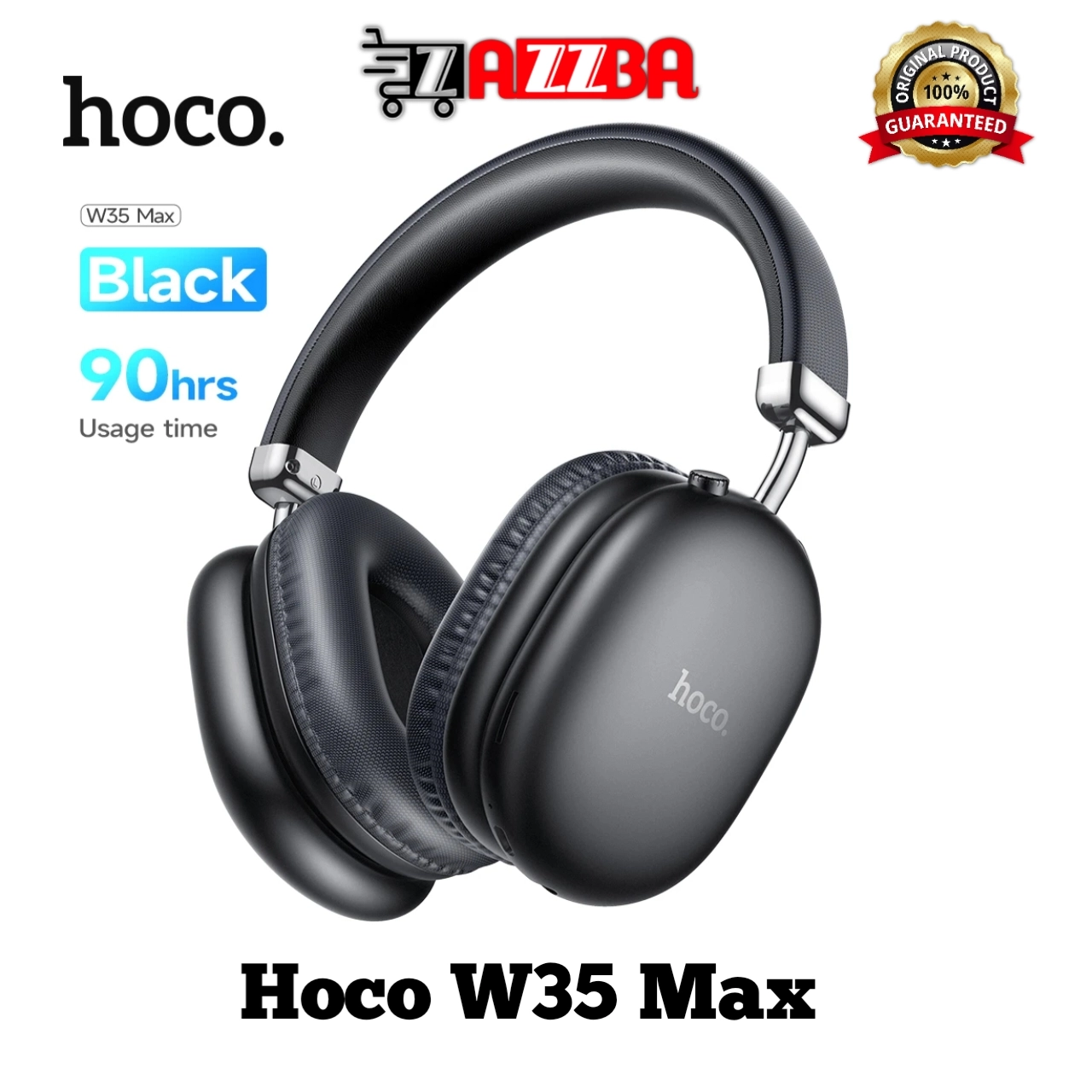 Hoco W35 Max Wireless Headphones – Bluetooth 5.3, 90 Hrs Playback, Hi ...