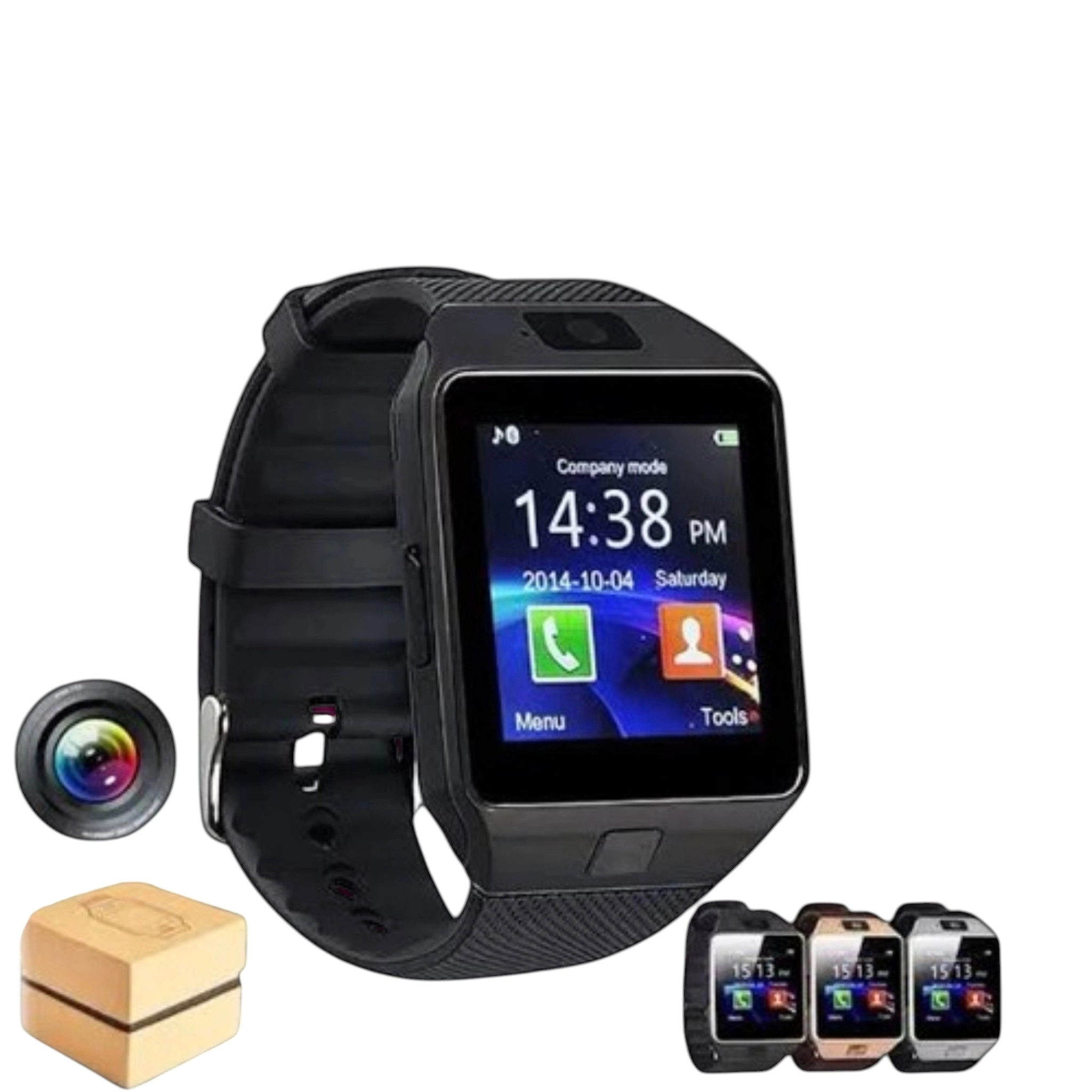 DZ09 Bluetooth Smartwatch – 1.56″ TFT Display, Standalone SIM & Camera