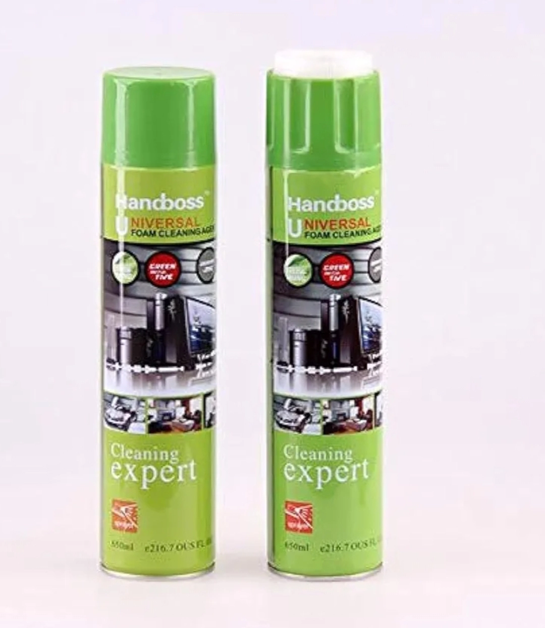Handboss Universal Foam Cleaning Agent, a multi-purpose cleaning solution.