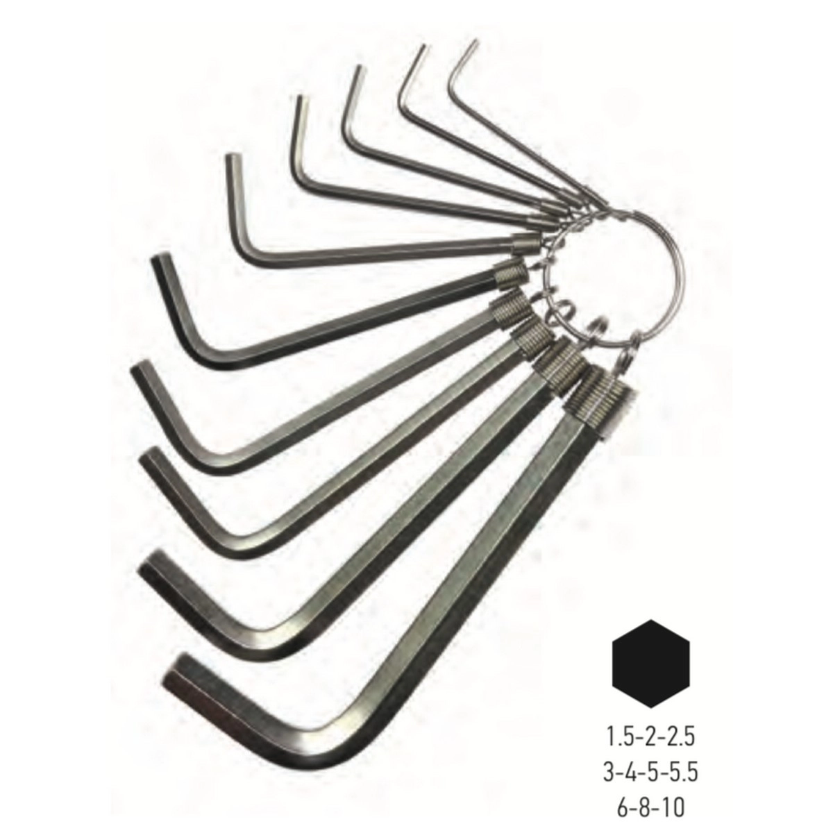 8 pcs HEX KEY SET (Elengi set) 1.5mm to 6.0 mm
