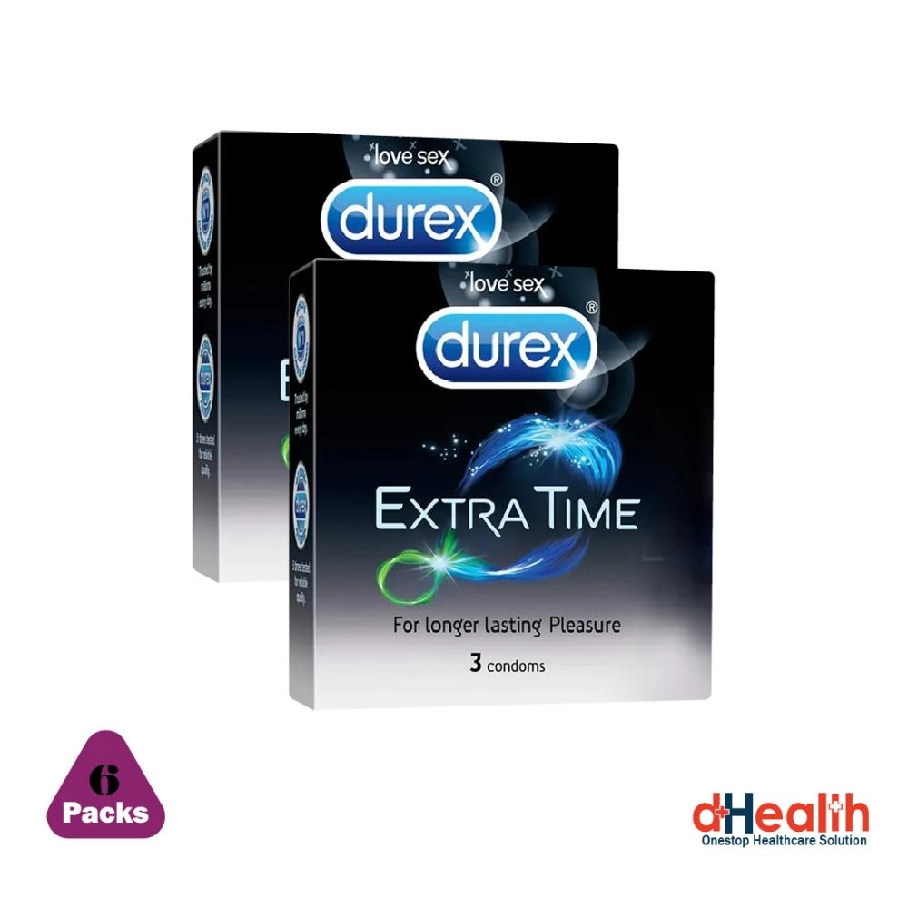 Durex - Extra Time Condom 2,s Combo Pack (3x2)=6pcs