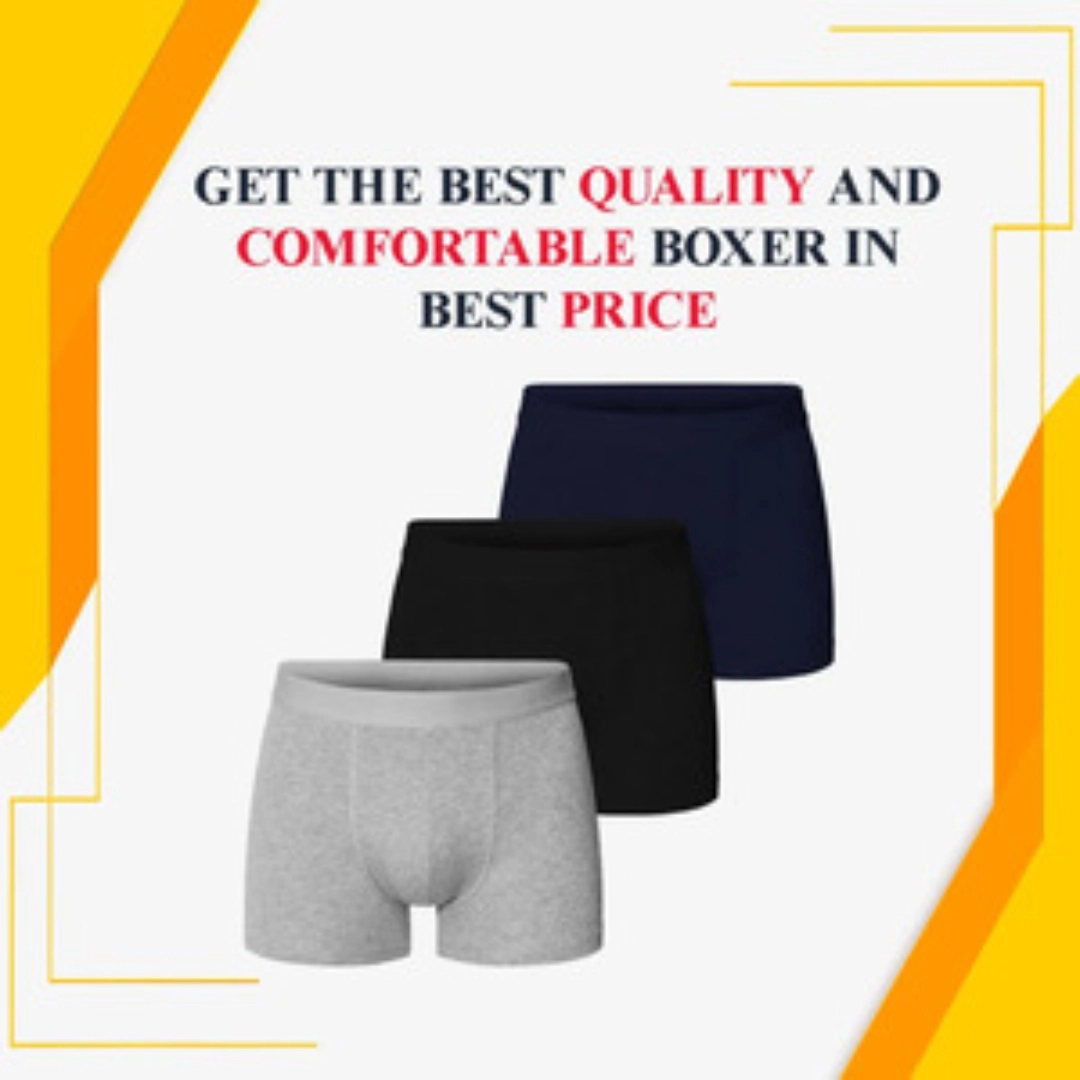 Stylish Boxer Underwear for Men - 3Pcs