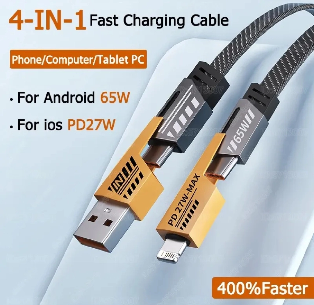 ‎4 in 1 multifunction typec to lightning Fast charging c type cable. ‎4 in 1 USB C Lightning ...