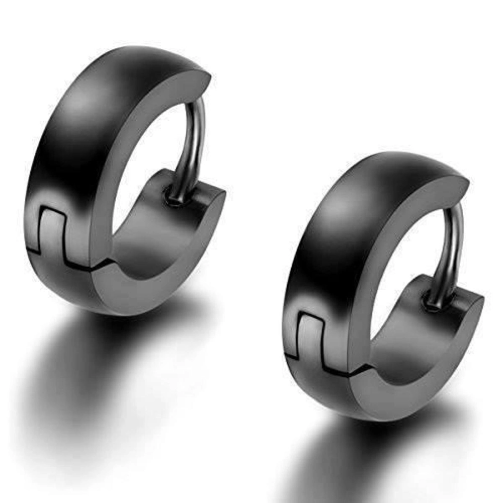 Metallic Plug Earrings -2Pc