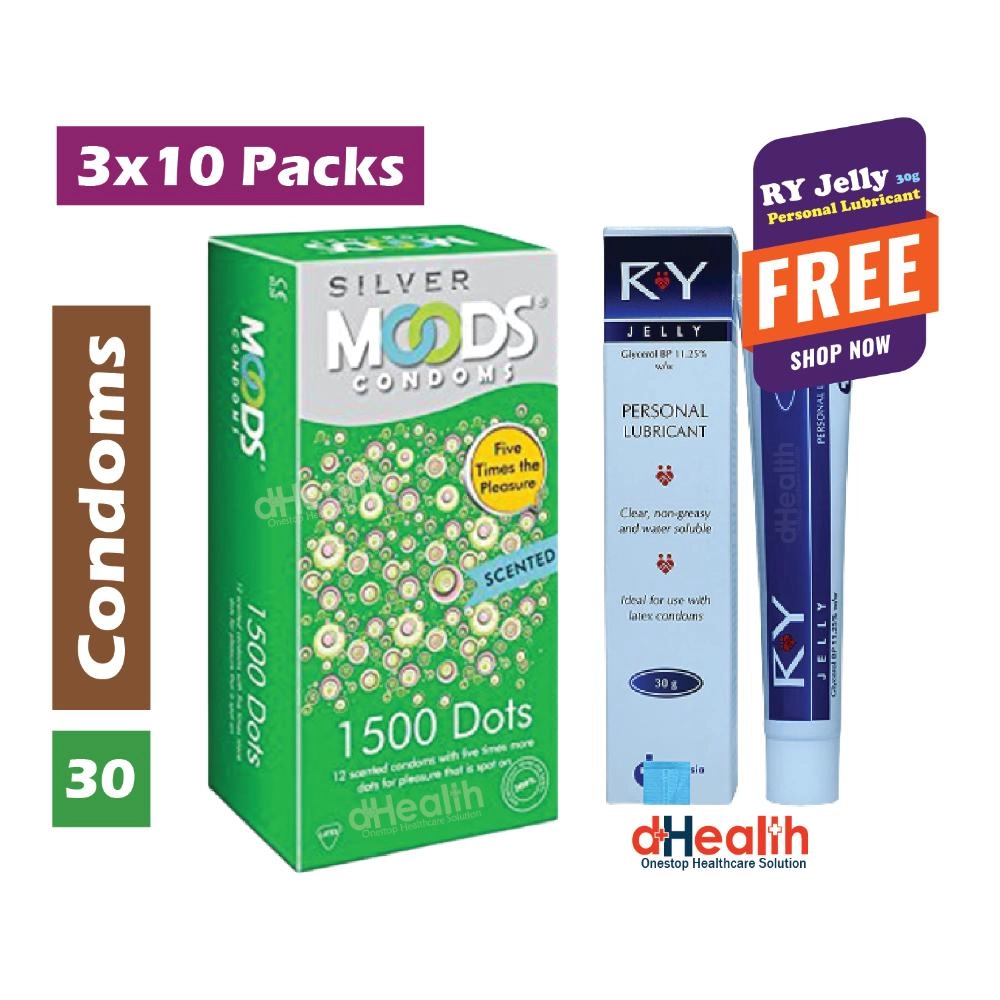 Moods 1500 dotted Condom Full Box ( 10 pack of 3's / 30pcs) & Free 1 pc ...
