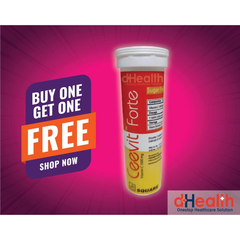 Ceevit Forte Effervescent Tablet, 1 Tube (Vitamin-C 1000mg), Buy 1 Get ...