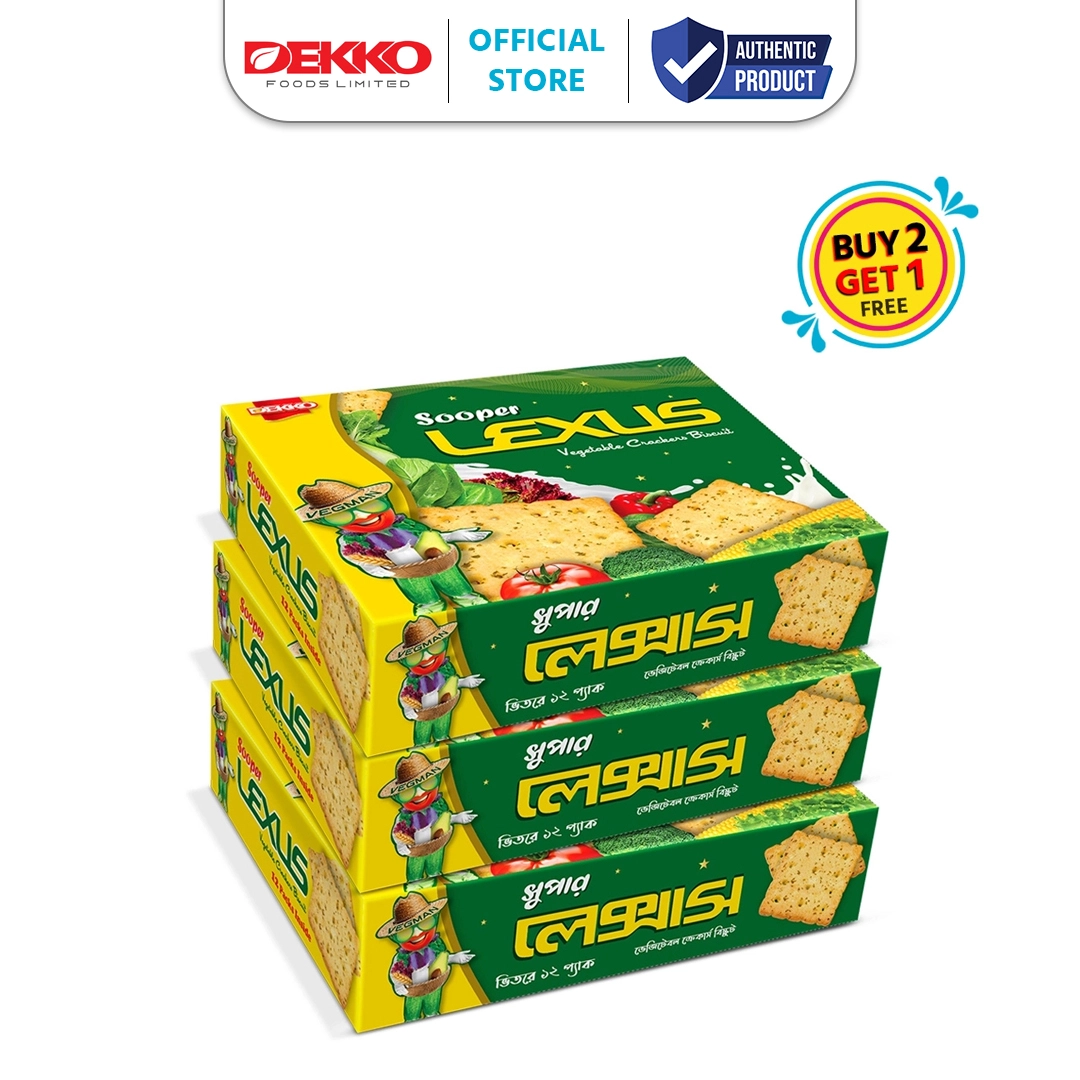 Dekko Super Lexus Vegetable Craker Biscuits 180g (Buy 2 Get 1 Free)