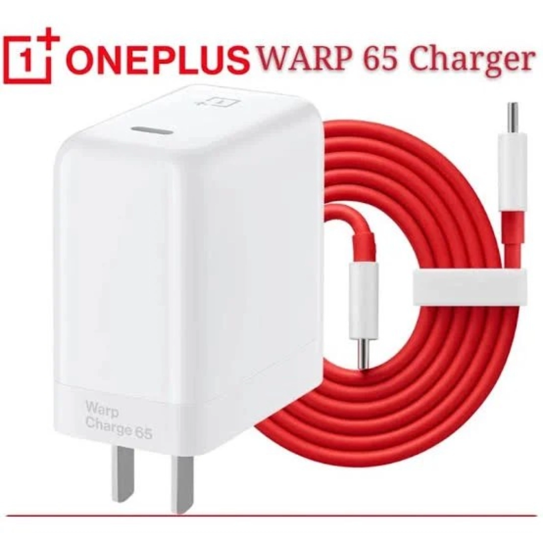 Oneplus Warp Charger Adapter with Cable - 65 Watt - White